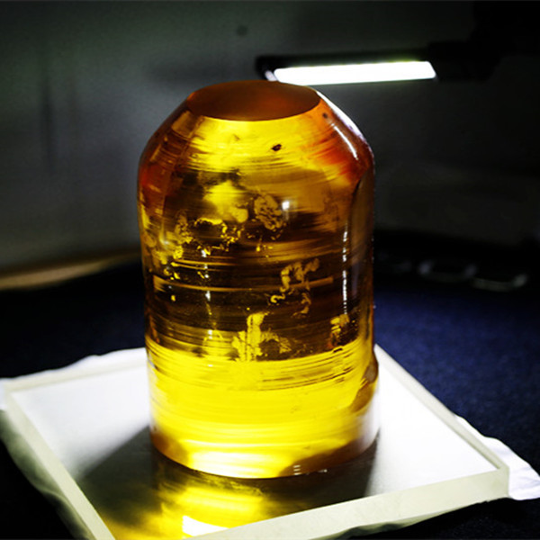 OEM Welcome 5kg Synthetic Sapphire Boule , Lab Grown Yellow Sapphire